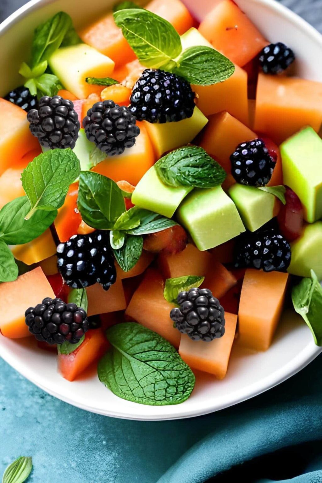 Melon Blackberry Herb Salad - Vegan Focus