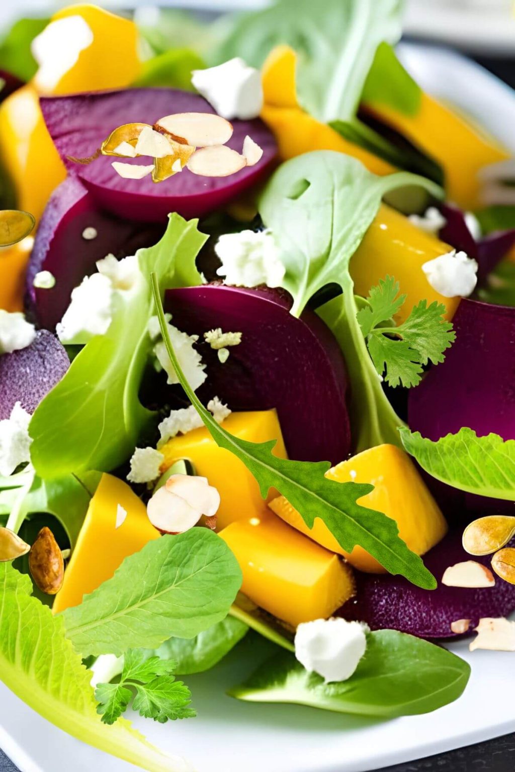 Beet and Mango Salad with Citrus Dressing - Vegan Focus
